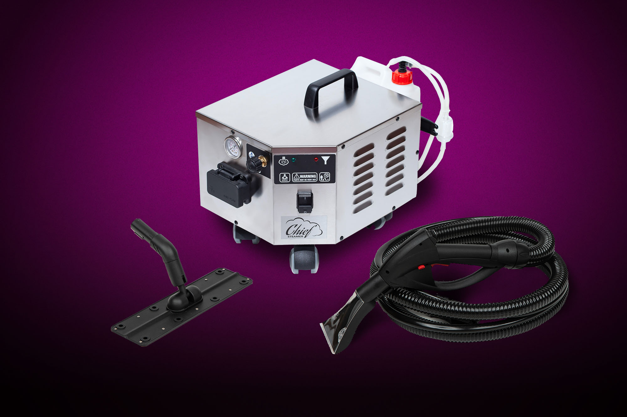 Chief Steamer 100 + Steam Vacuum + Floor Mop | Chief Steamer